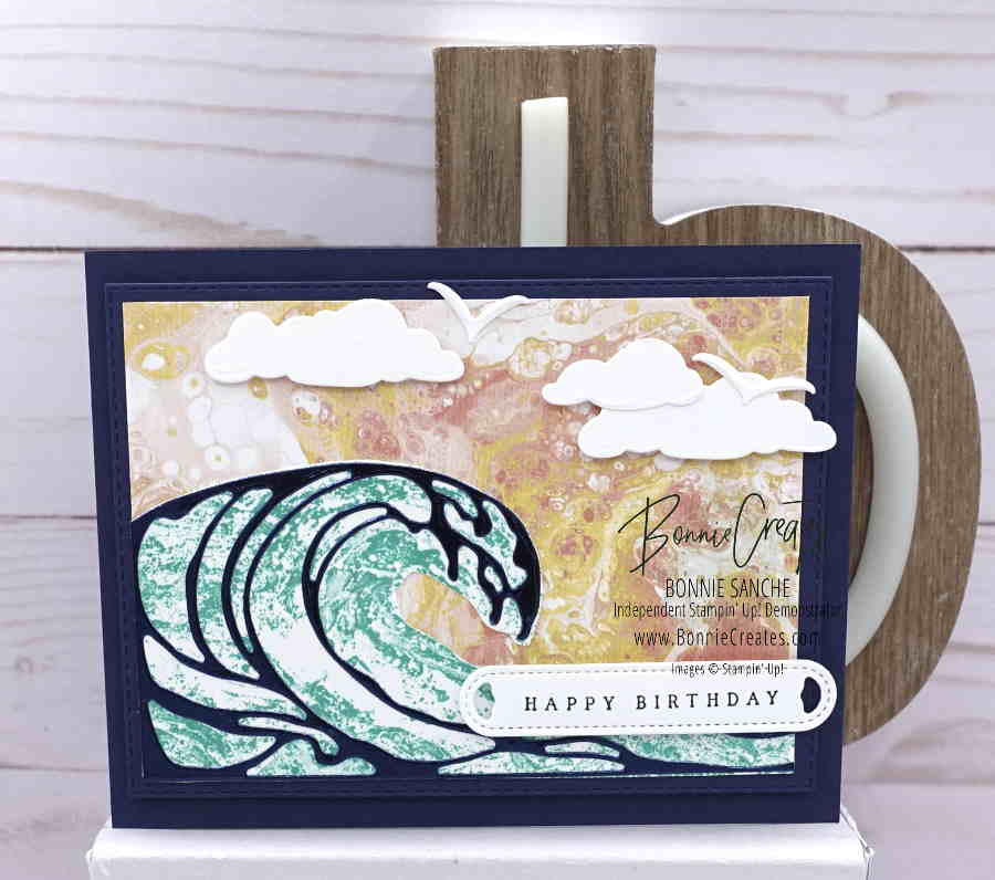 Waves of the Ocean birthday card - Bonnie Sanche - Stampin' Up ...