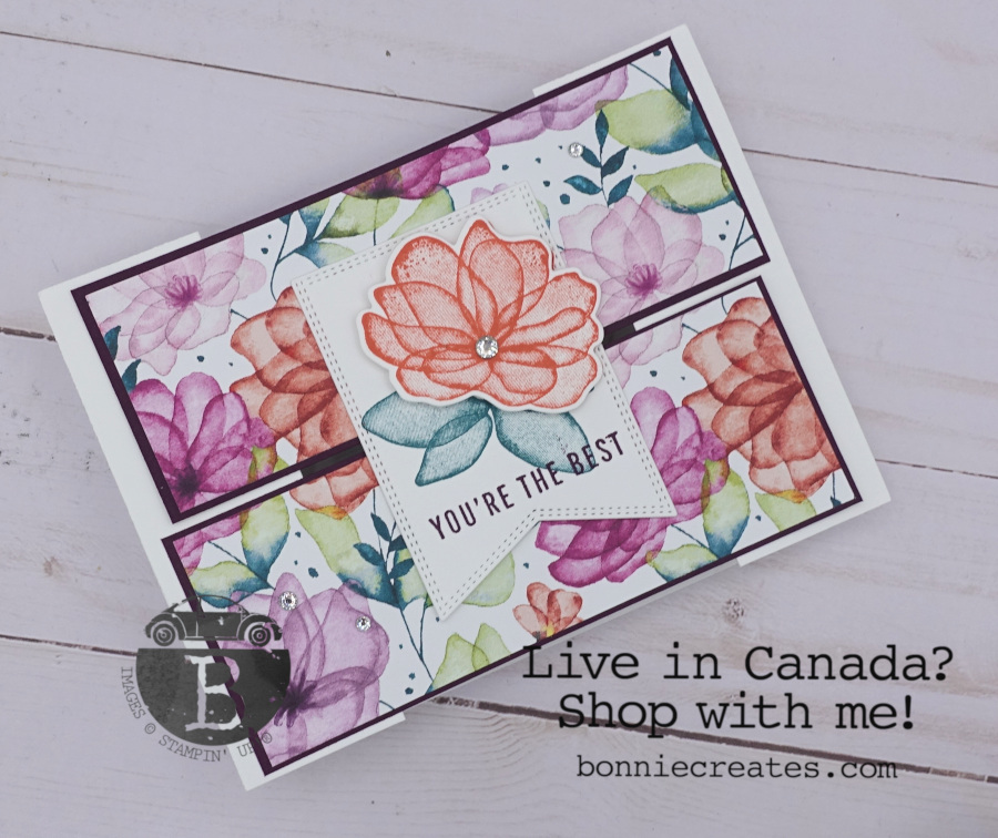 A Fun Fold Translucent Florals Card - Bonnie Sanche - Stampin' Up ...