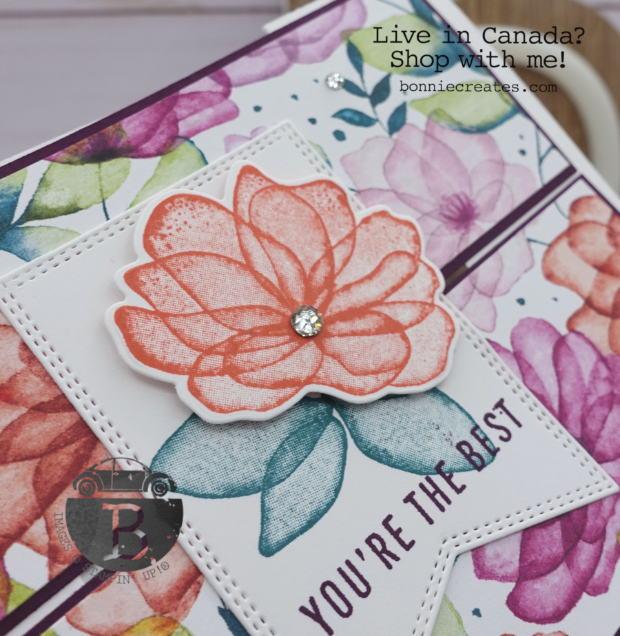A Fun Fold Translucent Florals Card - Bonnie Sanche - Stampin' Up! Demonstrator