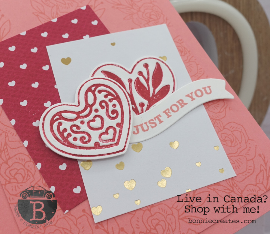Use a challenge to create an Adoring Hearts card - Bonnie Sanche ...