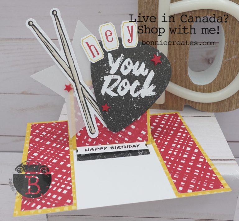 Use the Rock Legend Kit supplies to make a fun fold card - Bonnie ...